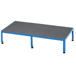 eurokraft pro Arbeitsplattform, Höhenverstellbereich 255 - 320 mm, mit Siebdruckplatte, Plattform LxB 1210 x 610 mm, lichtblau