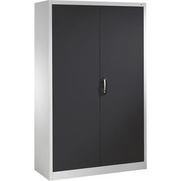C+P ACURADO Universalschrank, BxT 1200 x 500 mm, lichtgrau / schwarzgrau