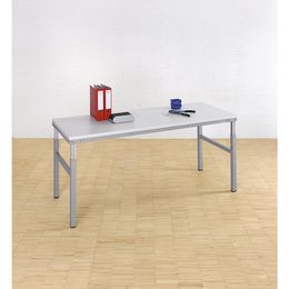 Rau Arbeitsplatz-System, manuell höhenverstellbar von 650 - 1000 mm, Grundtisch, BxT 700 x 500 mm