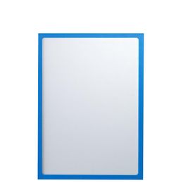 eurokraft basic Magnetische Infotasche, DIN A4, BxH 225 x 312 mm, Rahmen blau, VE 10 Stk