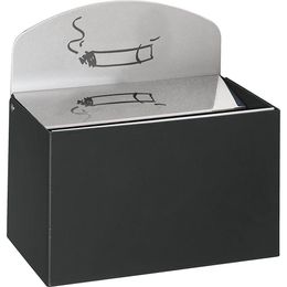 Var Wandascher mit Hinweisschild, HxBxT 87 x 140 x 98 mm, Stahlblech, anthrazit