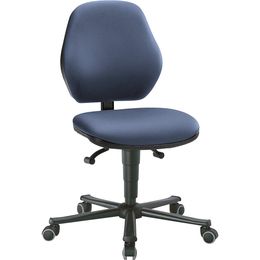 bimos Arbeitsstuhl, Permanentkontakt, mit Rollen, Kunstlederbezug