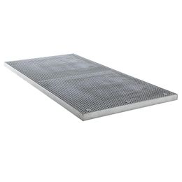 eurokraft pro Niedrige Stahl-Flachwanne, Breite 1350 mm, Länge 2850 mm, Volumen 172 l