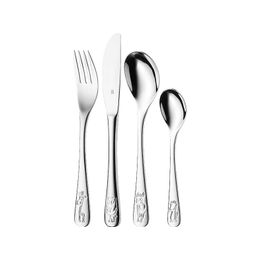 WMF 12.8002.6040 Safari 4-tlg. Kinderbesteck-Set Silber