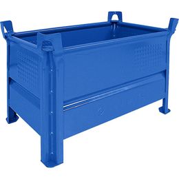 Heson Vollwand-Stapelbeh&auml;lter, BxL 500 x 800 mm, Traglast 1000 kg, blau, ab 1 Stk