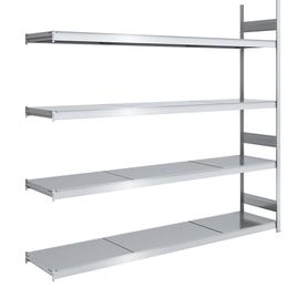 hofe Großfach-Steckregal mit Stahlböden, Höhe 2500 mm, Fachbodenbreite 2500 mm, Fachbodentiefe 600 mm, Anbauregal