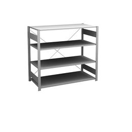 hofe Sideboard-Steckregal, verzinkt, Höhe 1200 mm, 4 Böden, Grundregal, Bodentiefe 600 mm, Fachlast 190 kg