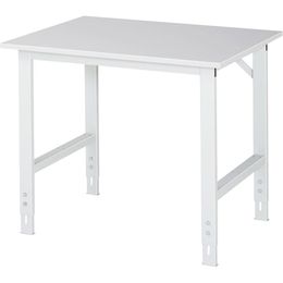 Rau Arbeitstisch, höhenverstellbar, Gestell 60 x 30 mm, melaminharzbeschichte Platte, BxT 1000 x 800 mm, lichtgRau