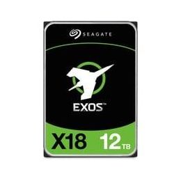 Seagate Exos X18 12 TB, Festplatte SATA 6 Gb/s, 3,5" Kapazität: 12 TB ms/Cache/U: 4,16 ms/256 MB/7.200 U/min Datentransferrate: Lesen: 270 MB/s