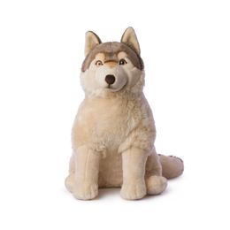 WWF - Plüschtier - Wolf (sitzend, 70cm) lebensecht Kuscheltier Stofftier Plüschfigur