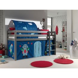 Vipack Spielbett Pino mit Textilset Vorhang und Tunnel versch. Designs