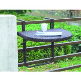 Garden Pleasure Balkon Tisch klappbar Esstisch Klapptisch Rattan Optik coffee