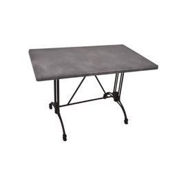 Garden Pleasure Bistrotisch Set Dark Slate 110x70cm Tischgestell Aluminium schwarz Garten Tisch