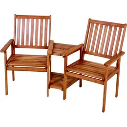 Garden Pleasure Doppelsessel Tisch Eukalyptus Holz Garten Sessel Stuhl Stühle Sitzgruppe Möbel