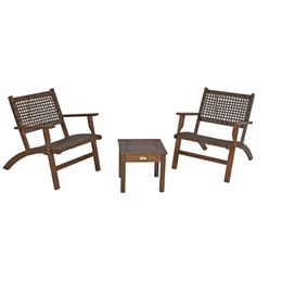 Garden Pleasure Sitzgruppe SONORA dunkelbraun Garten Sitzgruppe Outdoor Braun Holz Balkonset Set