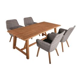 Garden Pleasure Lounge Set Garten Sitzgruppe Sessel Tisch Rattan Optik Armsessel