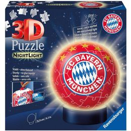 Ravensburger Puzzleball Nachtlicht FC Bayern München, 72 Puzzleteile, mit Leuchtsockel inkl. LEDs; FSC® - schützt Wald - weltweit, bunt