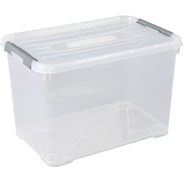 curver Organizer HANDY+ (Set, 3 St), Aufbewahrungsbox, stapelbar mit Deckel, schachtelbar ohne Deckel, weiß