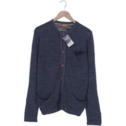 BOSS Orange Herren Strickjacke, blau, Gr. 52