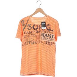 CAMP DAVID Herren T-Shirt, orange, Gr. 46