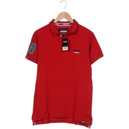 Superdry Herren Poloshirt, rot, Gr. 52