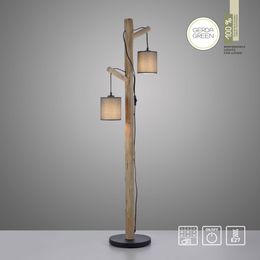 Stehlampe JUST LIGHT "GREEN TRIB" Lampen Gr. Höhe: 150 cm, grau (taupe) Standleuchten