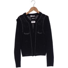 Oui Damen Strickjacke, schwarz