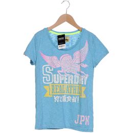 Superdry Damen T-Shirt, hellblau, Gr. 36