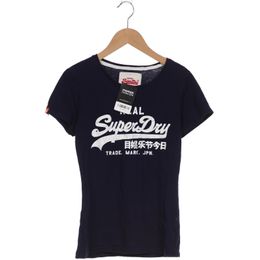 Superdry Damen T-Shirt, marineblau, Gr. 36