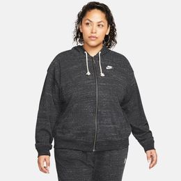 Nike Sportswear Große Größen: Kapuzensweatjacke, schwarz-weiß, Gr.44/46