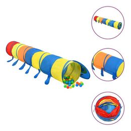 vidaXL Spieltunnel Spieltunnel mit 250 Bällen Mehrfarbig 245 cm Polyester