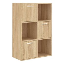 vidaXL Bücherregal vidaXL Lagerschrank Hochglanz-Weiß 60x29