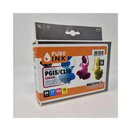 Pure Ink 4er Multipack Tintenpatronen ersetzen Canon PGI-5 CLI-8 Tintenpatrone