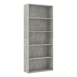 vidaXL Bücherregal vidaXL Bücherregal 5 Fächer Weiß 80x30x189 cm Holzwerkstoff