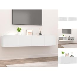 vidaXL Kleiderschrank TV-Schränke 2 Stk Weiß 80x30x30 cm Holzwerkstoff Wandschränkchen