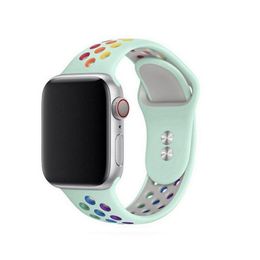 SmartUP Uhrenarmband Sport Silikon Armband für Apple Watch 1/2/3/4/5/6/7/8/9 SE Ultra