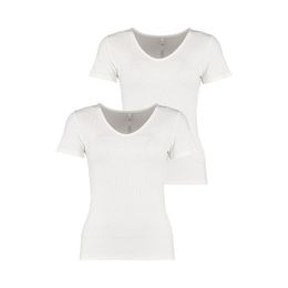 Haily's HaILY’S T-Shirt 2-er Pack T-Shirt Geripptes Top Stretch Oberteil (2-tlg) 6916 in Weiß-2