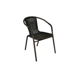 Vcm Bistro Stuhl - Poly Rattan dunkelbraun (Farbe: Braun)