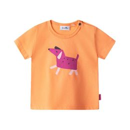 Sanetta PURE - T-Shirt HAPPY DOG in orange blush, Gr.68