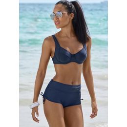 Lascana Bikini-Hotpants 'Cillo' blau Gr. 36. Mit Raffung. Nachhaltig.