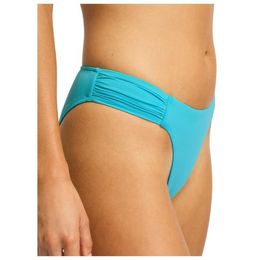 Seafolly - Seafolly Collective High Leg Ruched Side Pant - Bikini-Bottom Gr 34 türkis