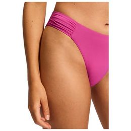 Seafolly - Seafolly Collective High Leg Ruched Side Pant - Bikini-Bottom Gr 34 rosa