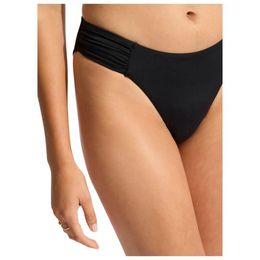 Seafolly - Seafolly Collective High Leg Ruched Side Pant - Bikini-Bottom Gr 34 schwarz