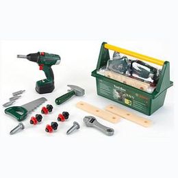 klein Spielzeug-Werkzeugkoffer 8520 grün, grau