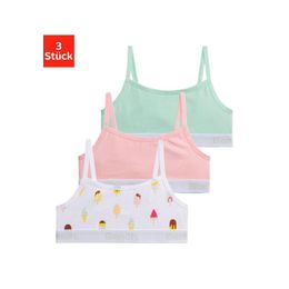 Bench. Bustier (Packung, 3-tlg) cool bedruckt und unifarben in einer Packung, bunt