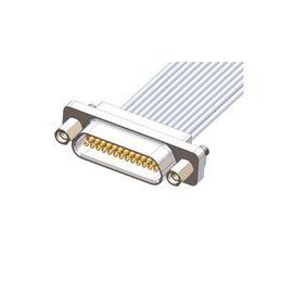 Amphenol Canada Micro-D-Steckverbinder, Geh&auml;usebeschichtung - chemisch vernickelt, 26AWG, 457,2 mm, weiss, Buchse, DE-9, Crimp-Anschluss - M83513/04-