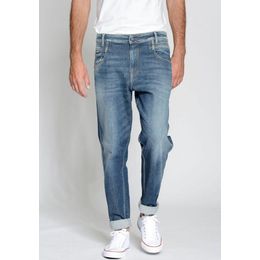 Gang Stretch-Jeans 94MARCO im relaxten 5-Pocket Style mit doppelter Gürtelschlaufe, blau
