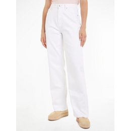 Tommy Hilfiger Relax-fit-Jeans RELAXED STRAIGHT HW PAM in weißer Waschung, weiß