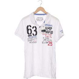 CAMP DAVID Herren Poloshirt, weiß, Gr. 54