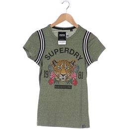 Superdry Damen T-Shirt, grün, Gr. 34